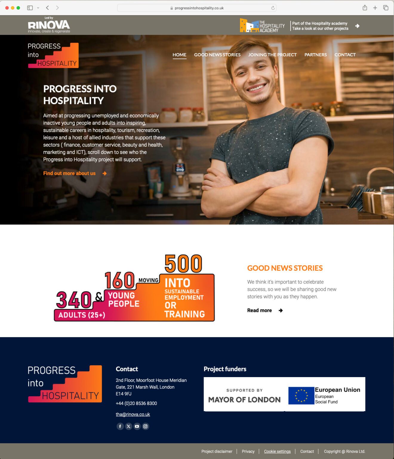 Progress into Hospitality - The Hospitality Academy